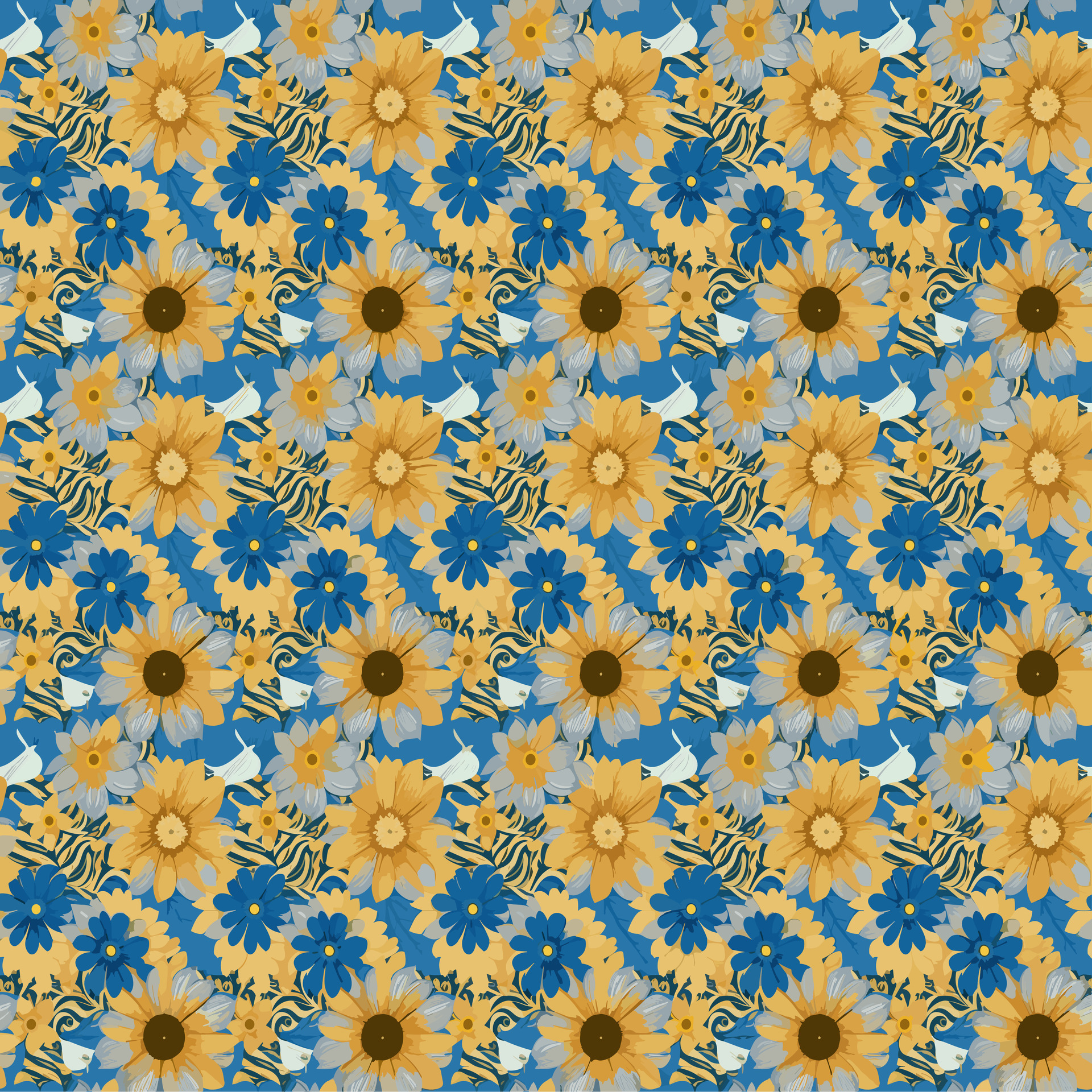 AI generate Floral seamless pattern Digital print Pattern Design ...