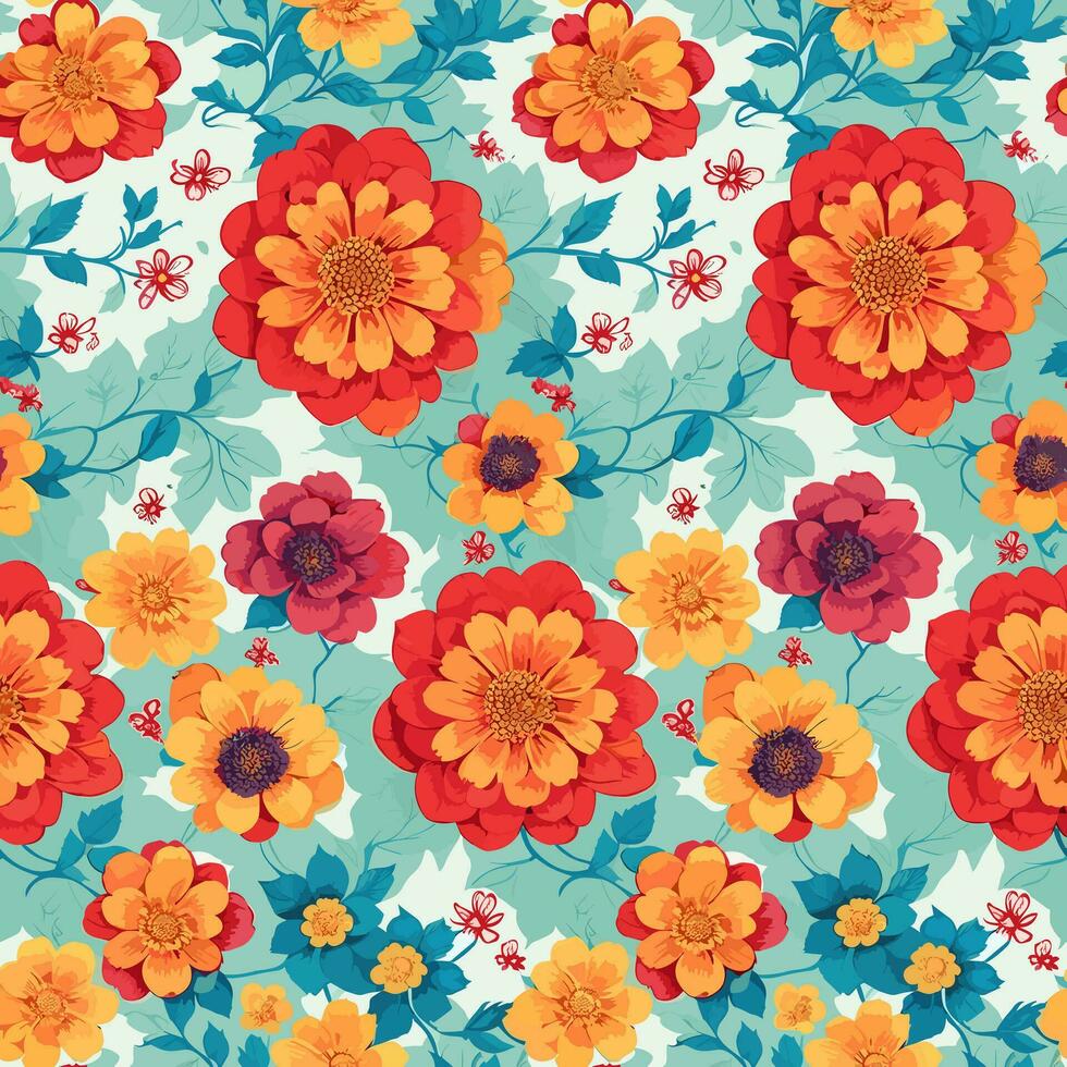 AI generate Floral seamless pattern Digital print Pattern Design ...