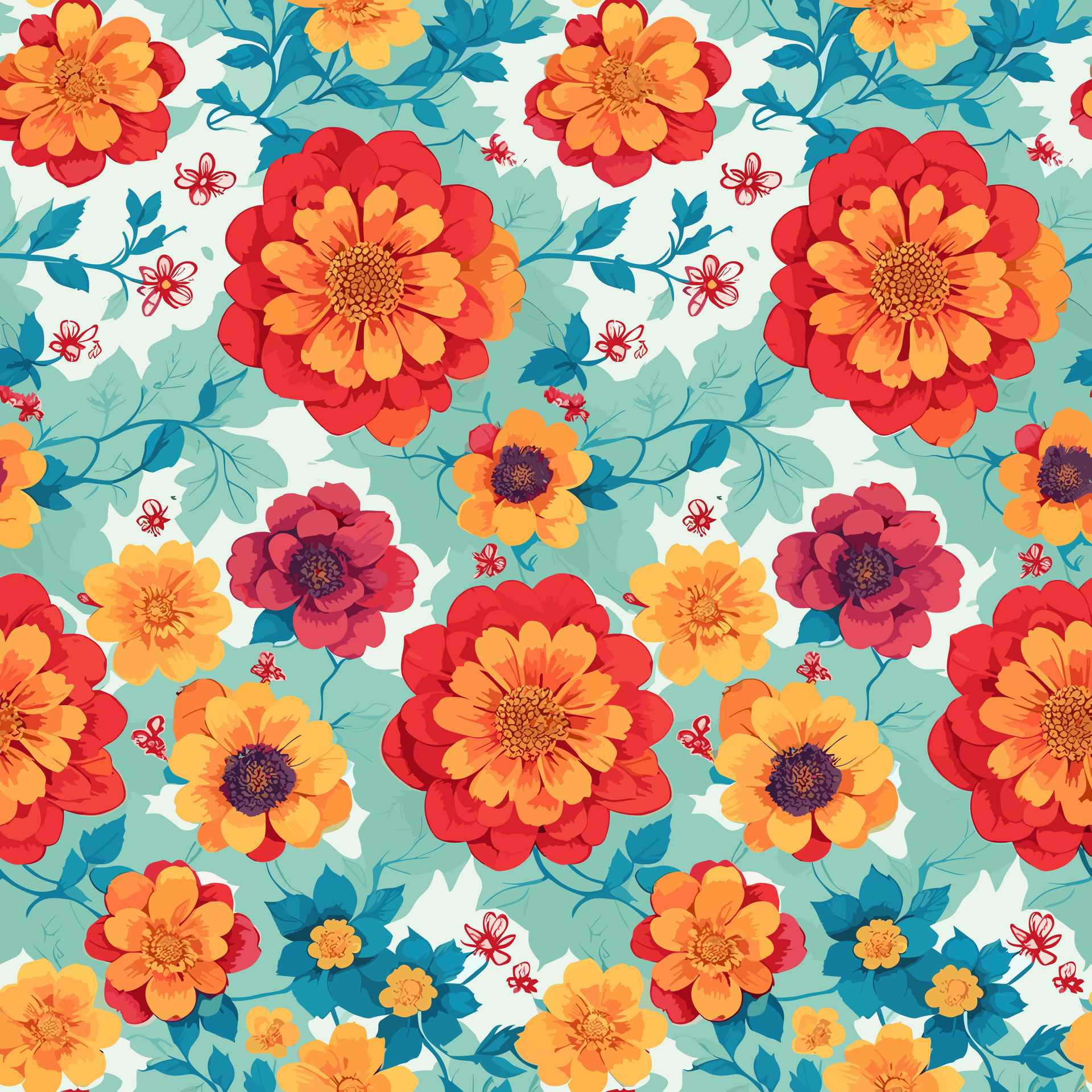 AI generate Floral seamless pattern Digital print Pattern Design ...