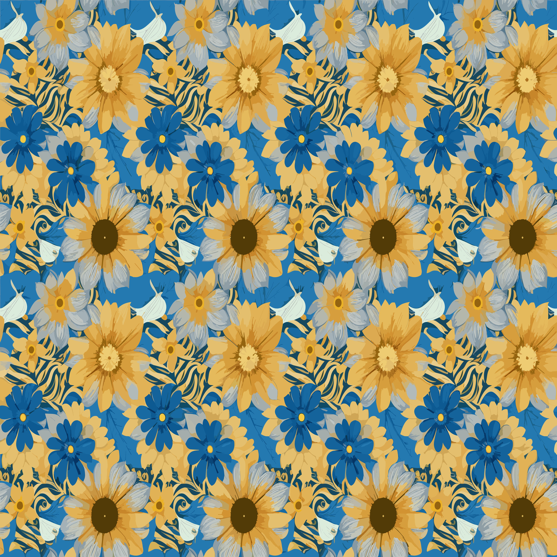 AI generate Floral seamless pattern Digital print Pattern Design ...