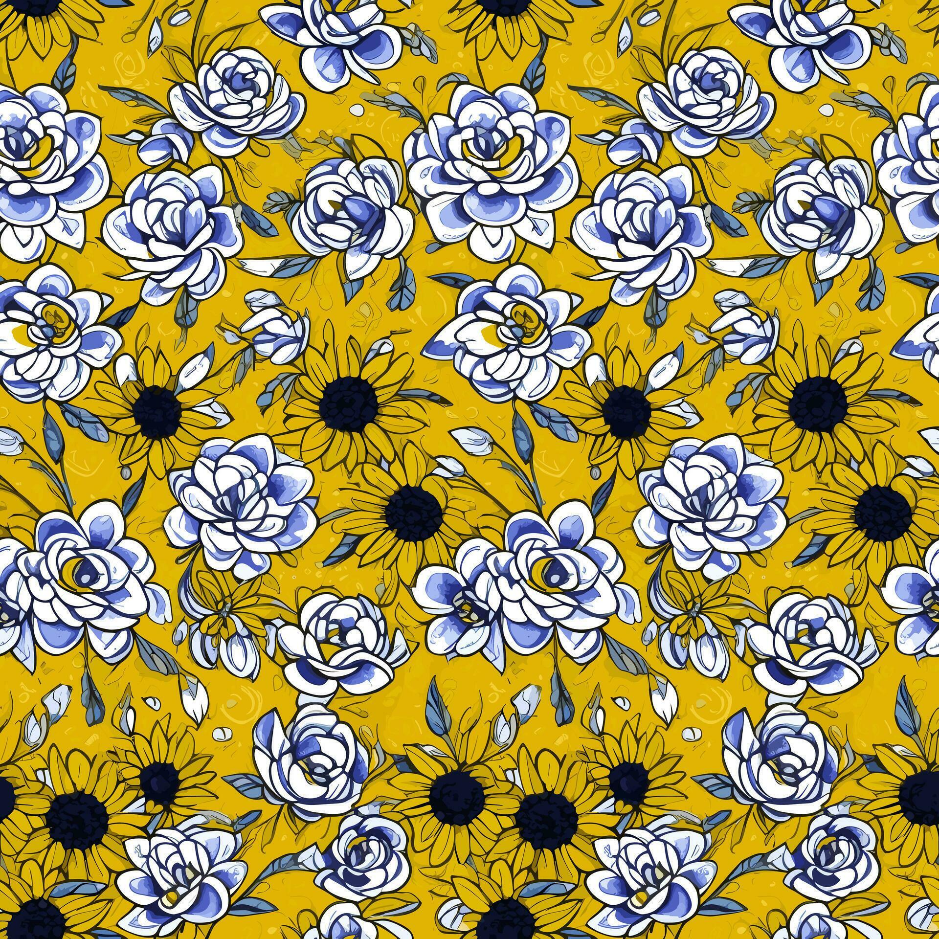 AI generate Floral seamless pattern Digital print Pattern Design ...