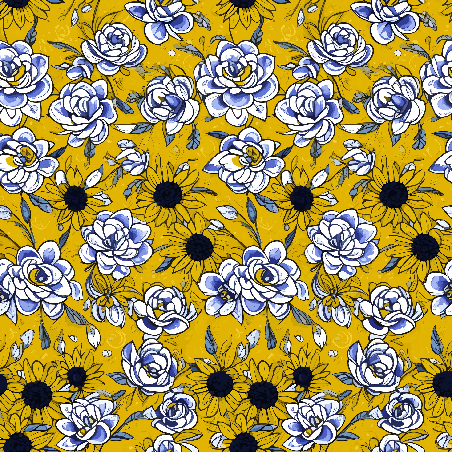 AI generate Floral seamless pattern Digital print Pattern Design ...