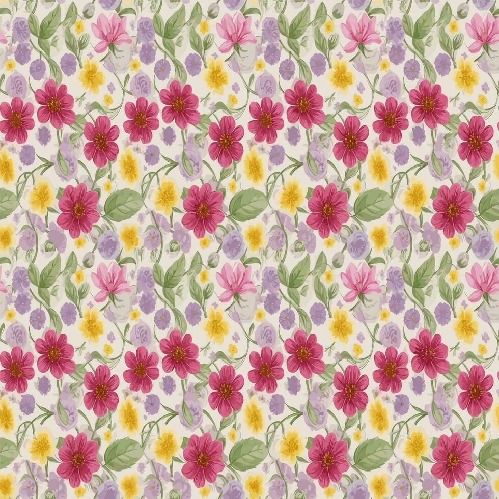 AI generate Floral seamless pattern Digital print Pattern Design ...