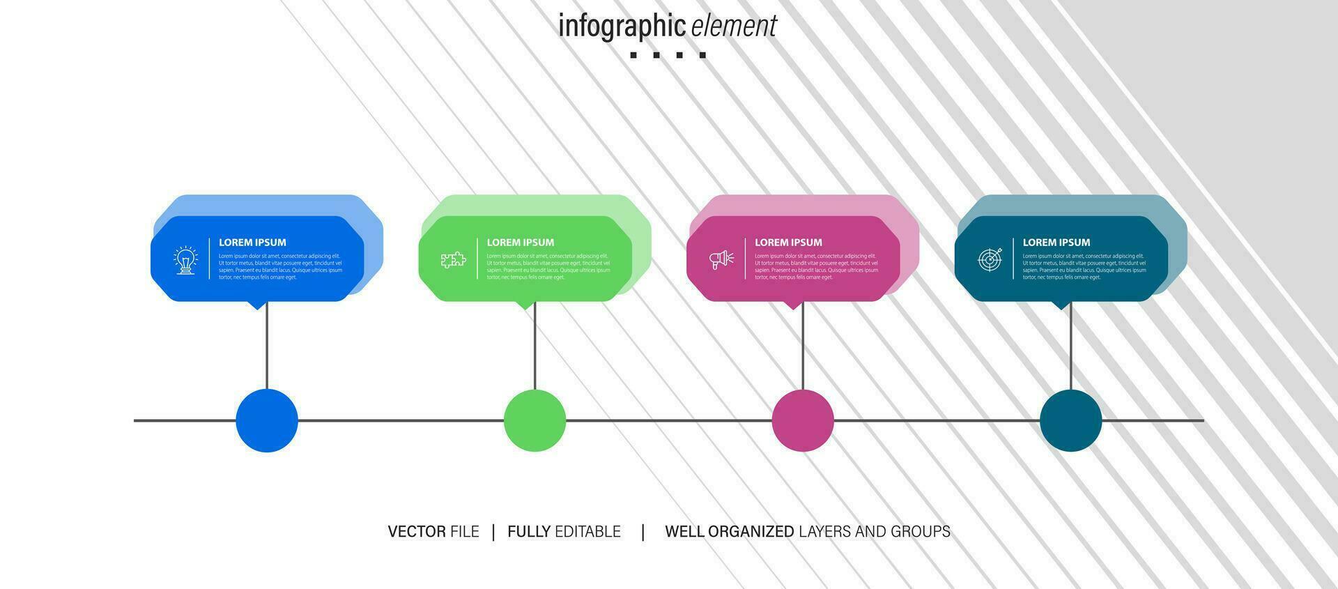 Business data visualization. Process chart. Abstract elements of graph ...