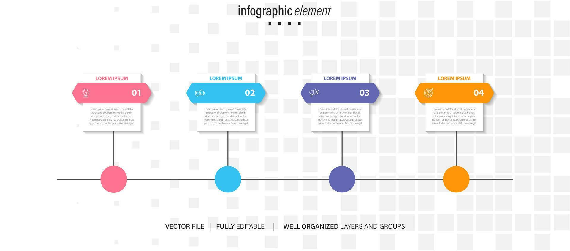 circular layout diagram with 4 list of steps, circular layout diagram ...