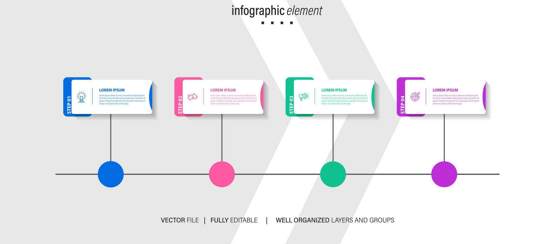 Vector infographics timeline design template with 3D paper label ... Vector infographics timeline design template with 3D paper label ...