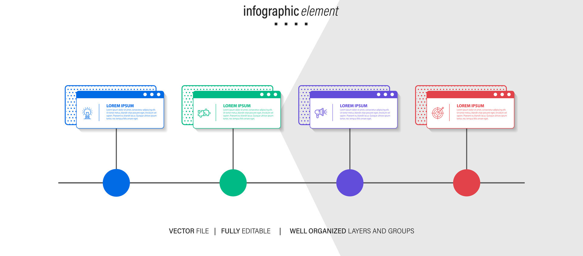 Collection of colorful infographic can be used for workflow layout ...