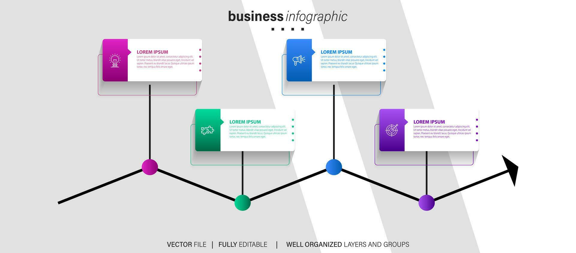 Set of infographic elements data visualization vector design template ...