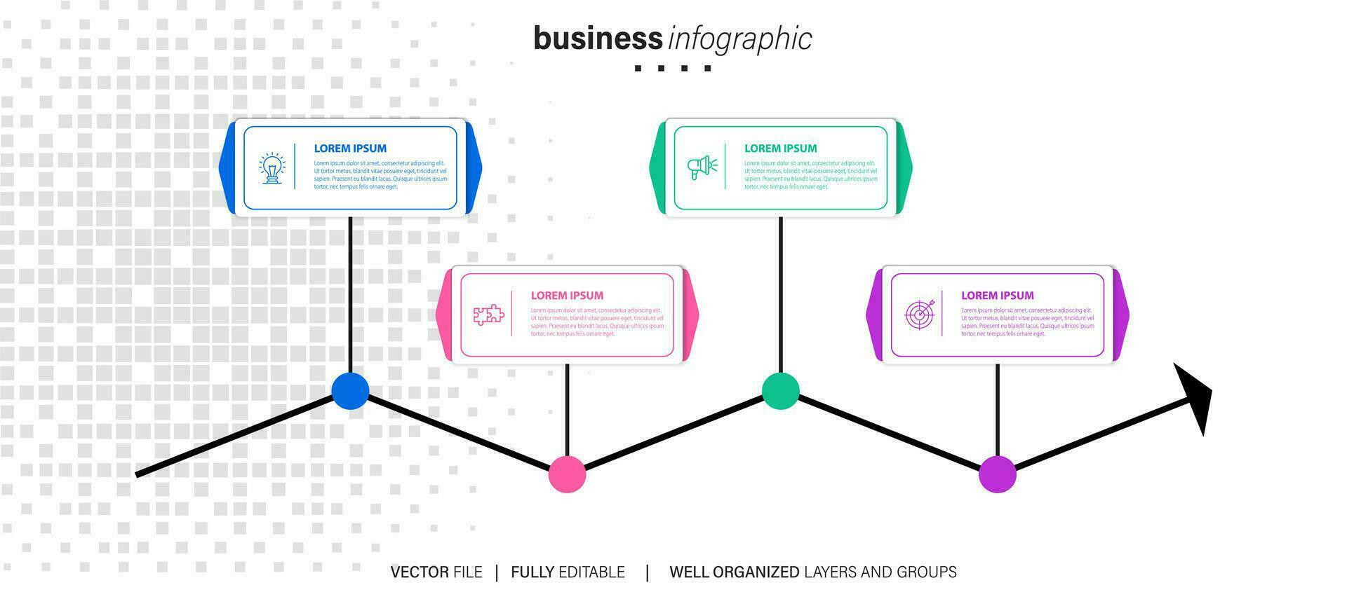 Business data visualization. timeline infographic icons designed for ...