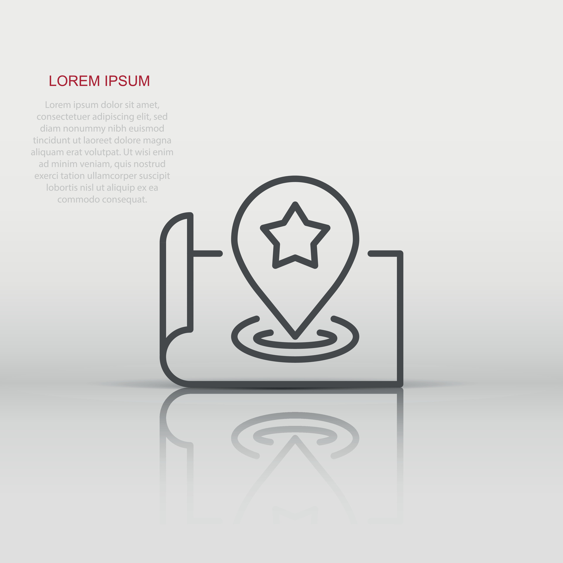 Map Pin Icon In Flat Style Gps Navigation Vector Illustration On White