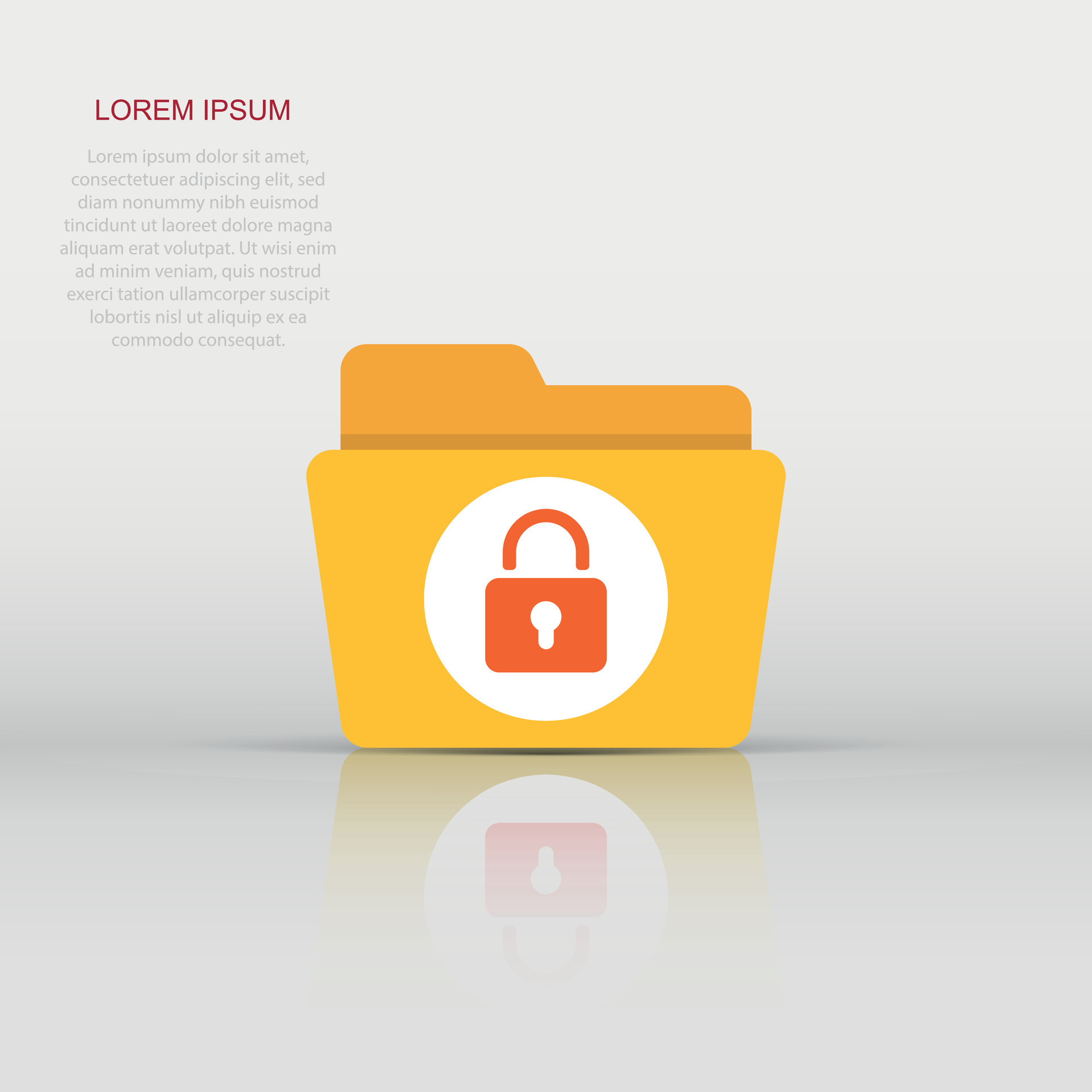 Files Folder Permission Icon In Flat Style Document Access Vector Illustration On Isolated