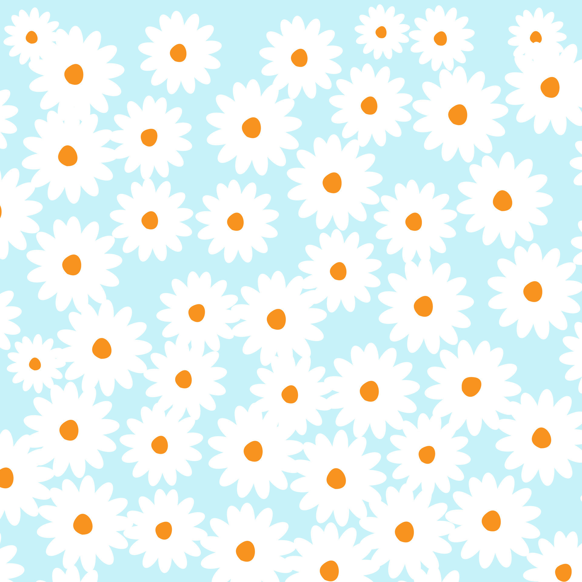 Floral seamless pattern with chamomile cute abstract daisy flowers on ...