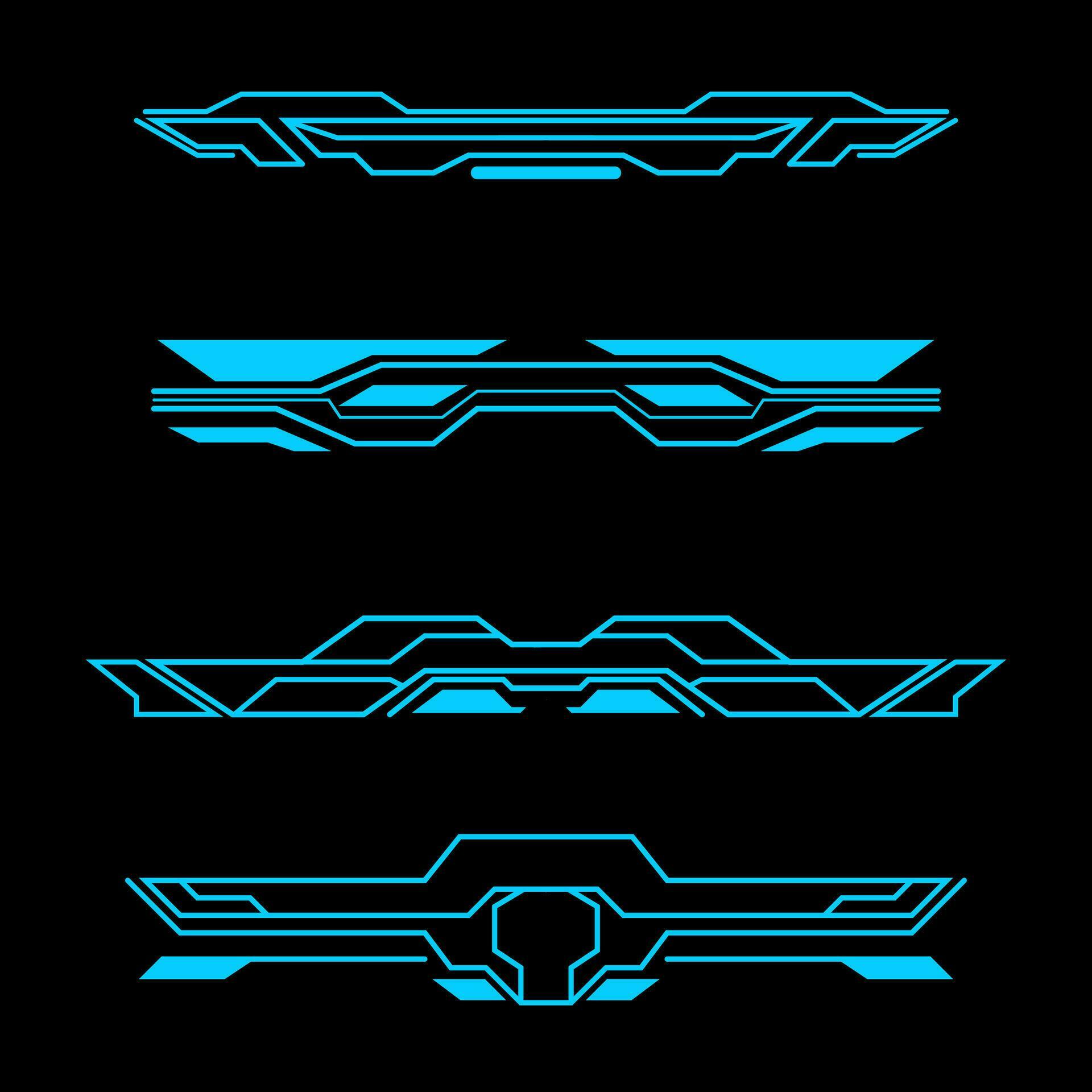 vector set of futuristic technology interface elements frame 27498452 ...