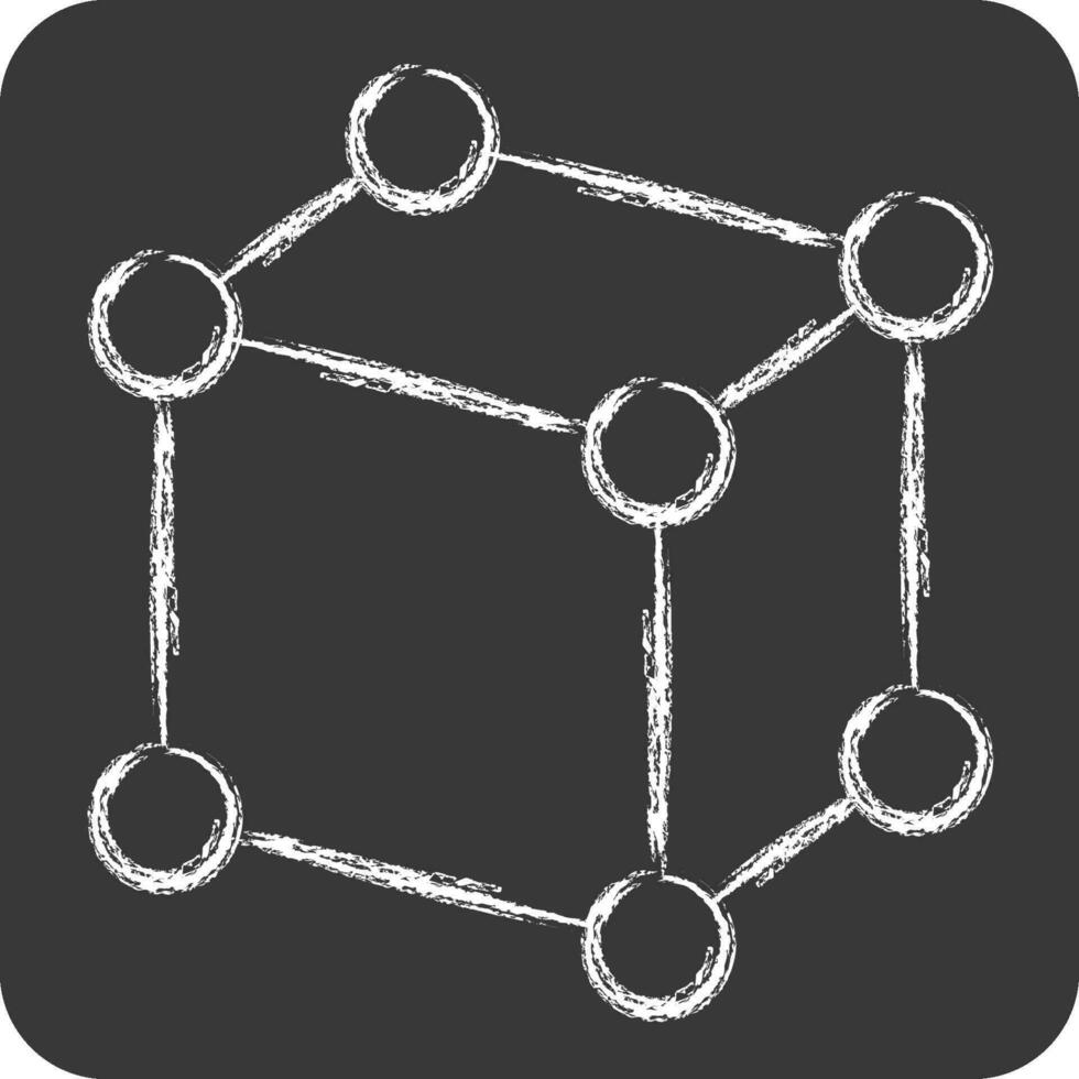 Icon Framework Related To 3d Visualization Symbol Chalk Style Simple Design Editable Simple