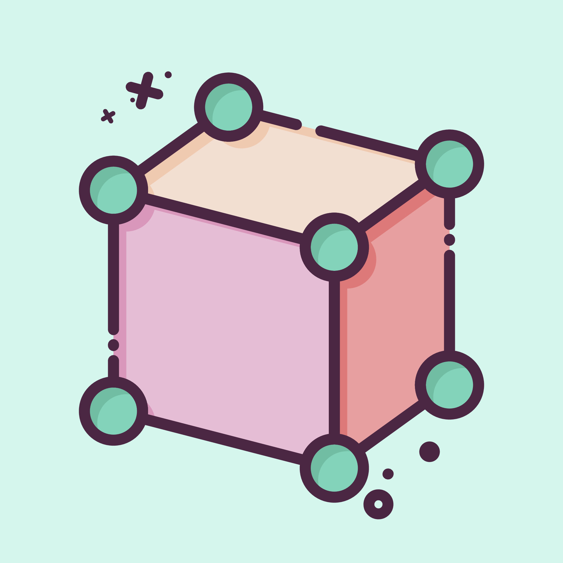 Icon Framework. related to 3D Visualization symbol. MBE style. simple ...