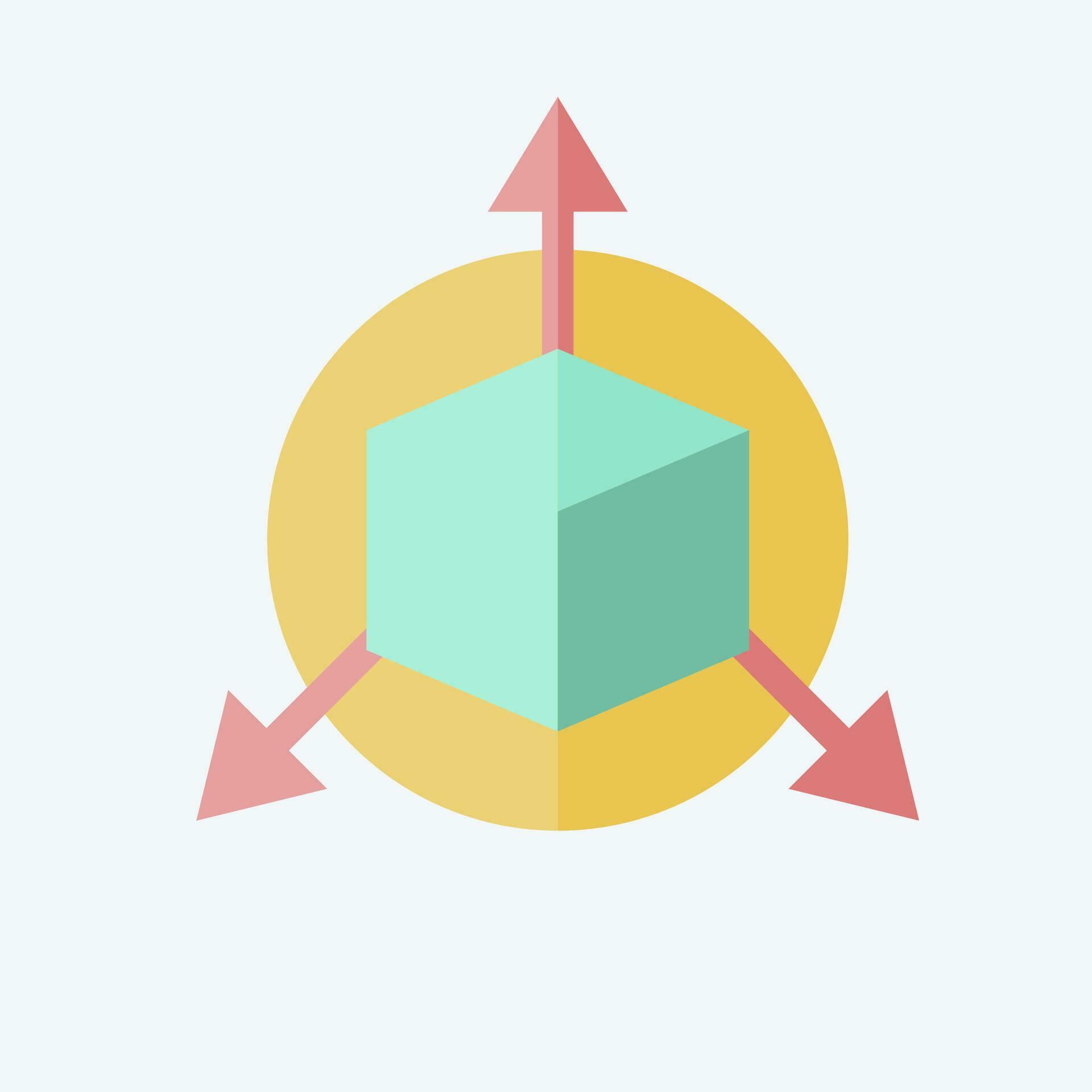 Icon Three Dimensional Object. related to 3D Visualization symbol. flat ...