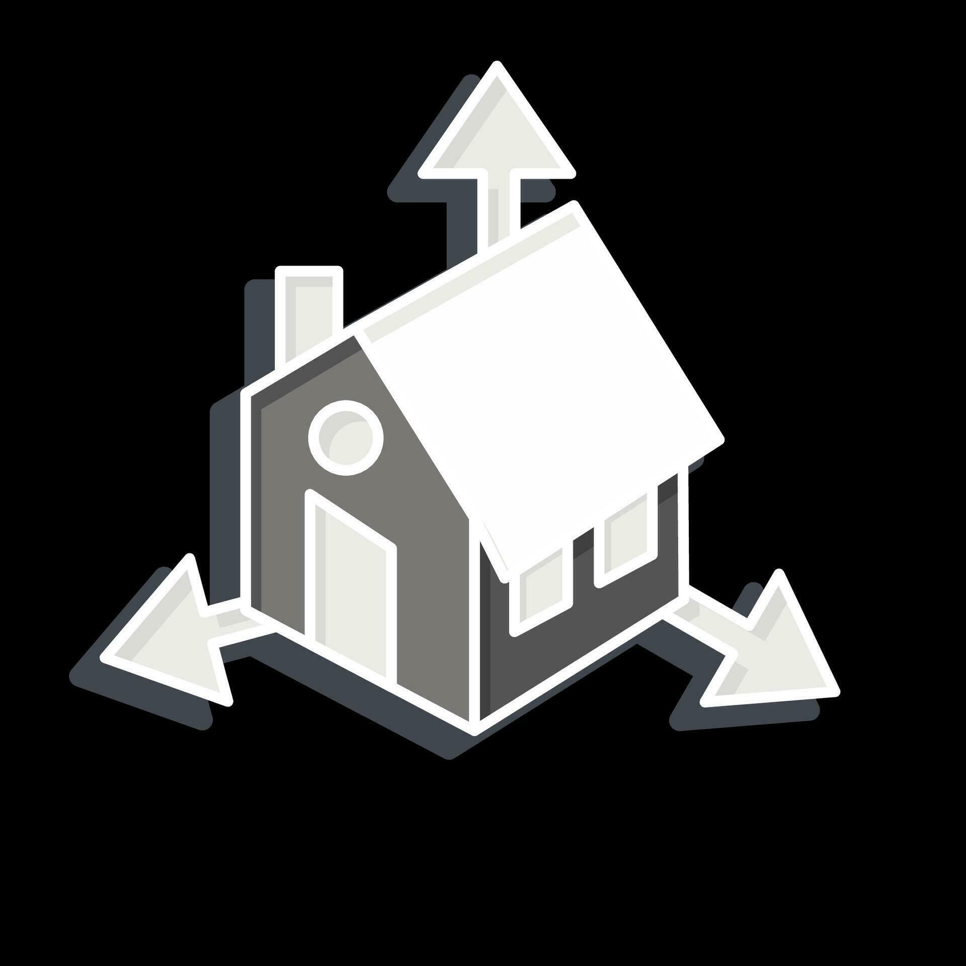 Icon Architectural Design Related To 3d Visualization Symbol Glossy Style Simple Design