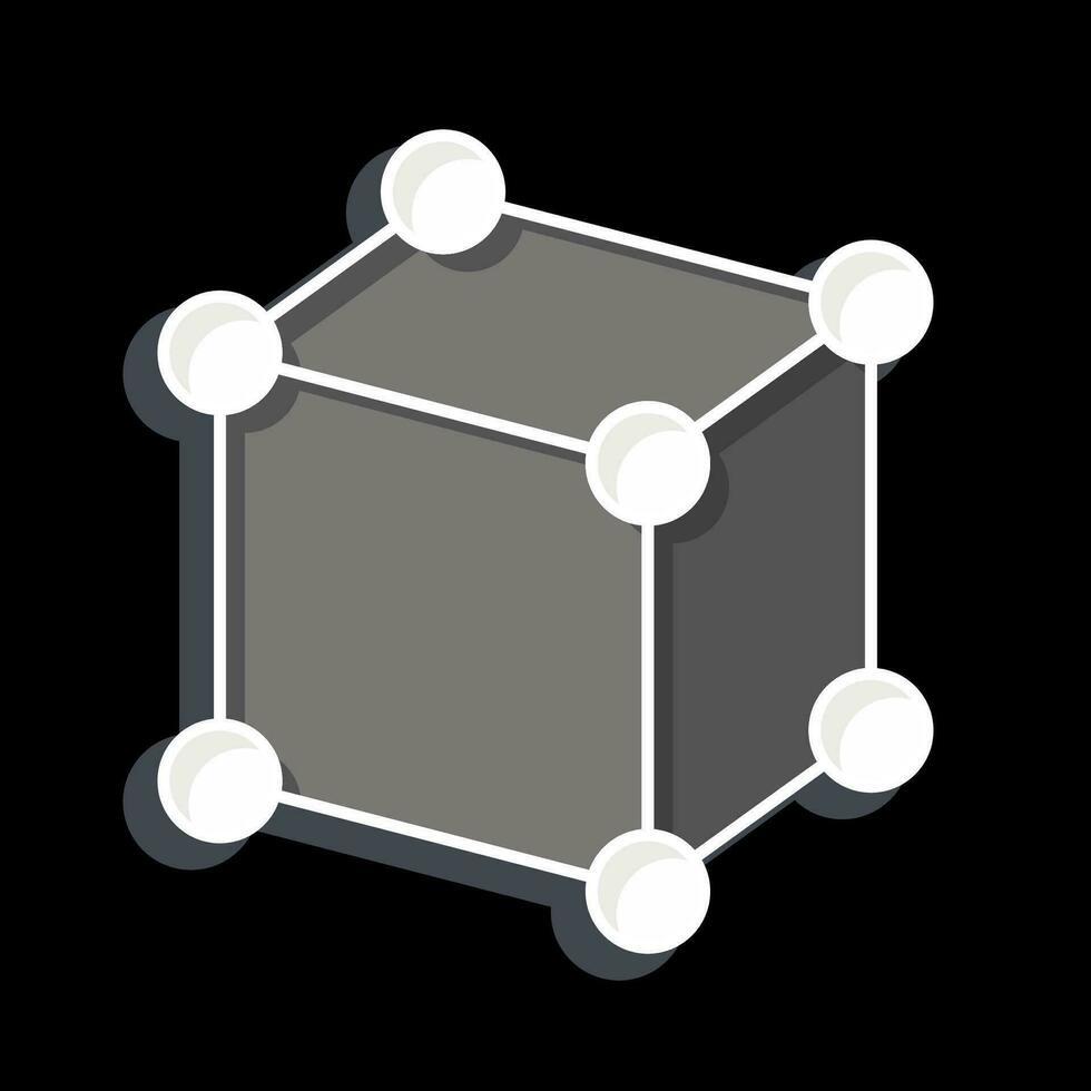 Icon Framework Related To 3d Visualization Symbol Glossy Style Simple Design Editable Simple