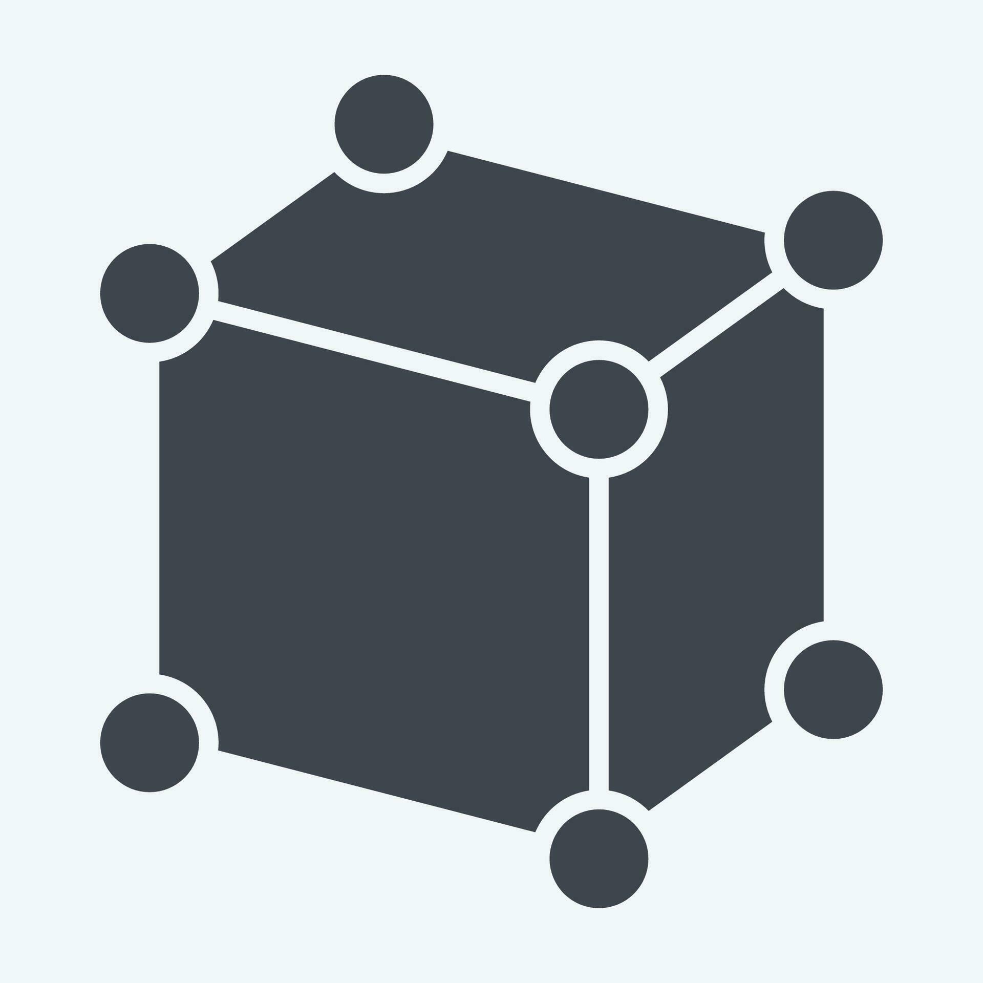 Icon Framework. related to 3D Visualization symbol. glyph style. simple ...