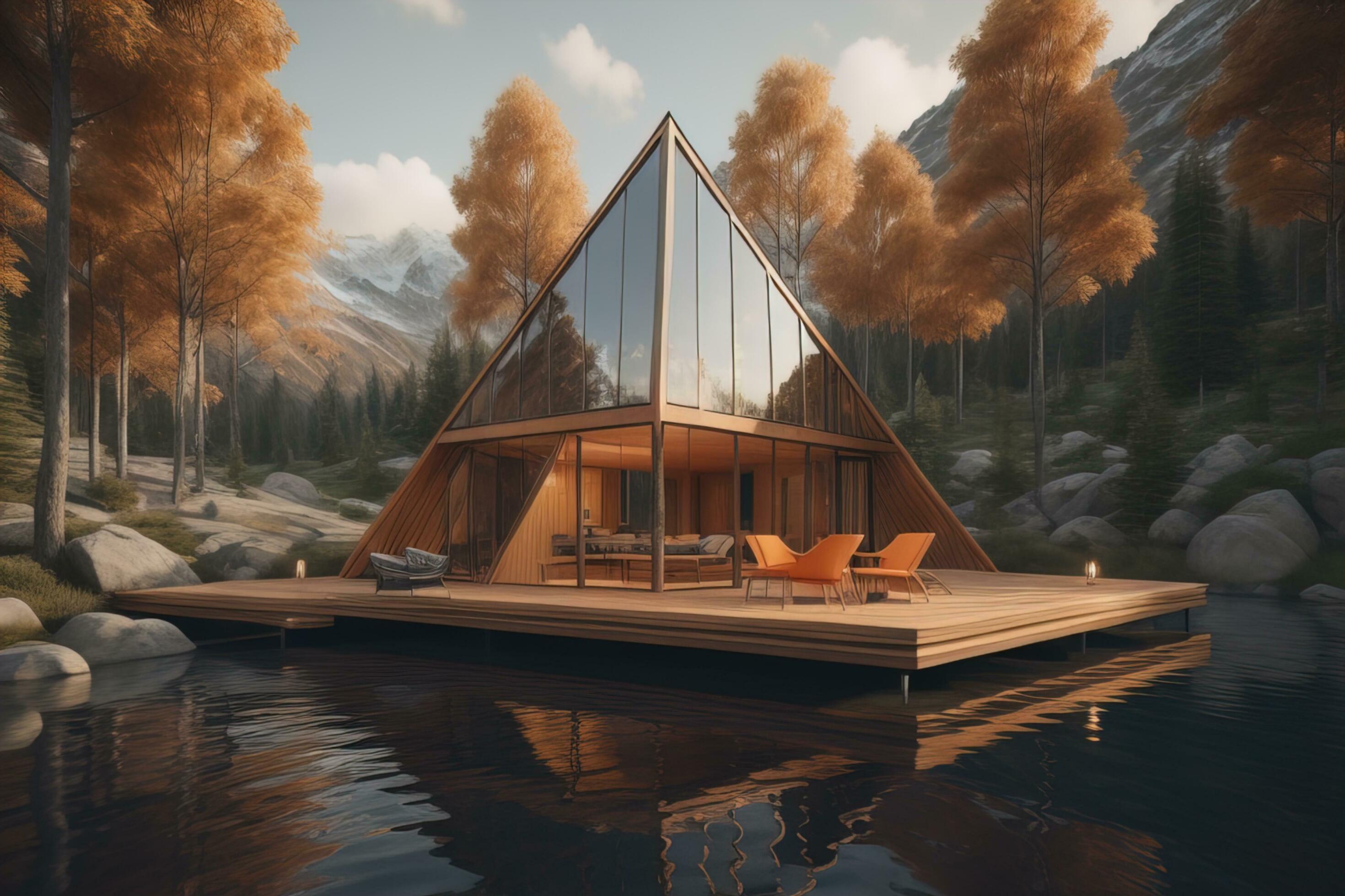 modern cozy chalet with pool and parking for sale or rent. Luxury house ...