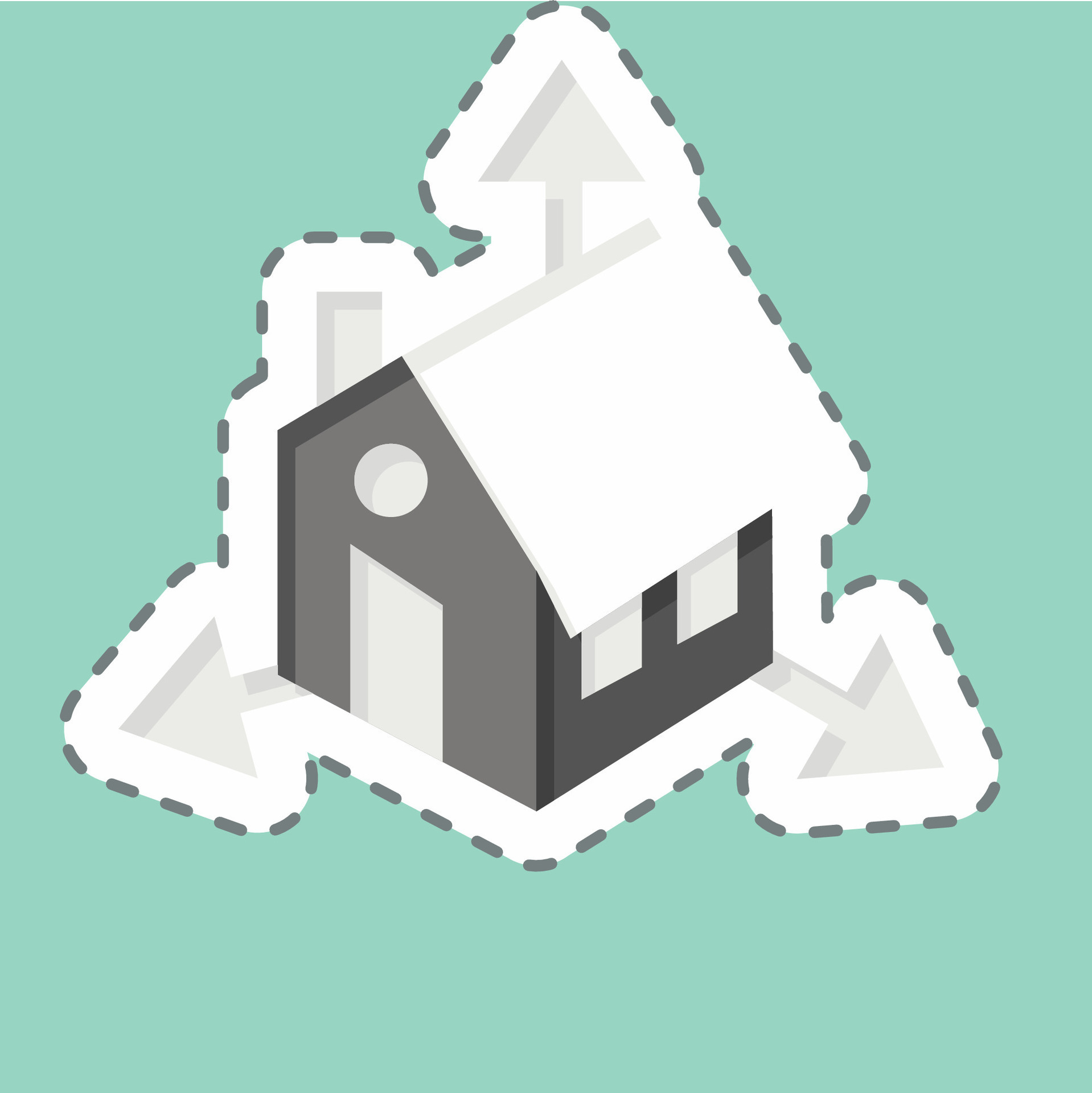 Sticker Line Cut Architectural Design Related To 3d Visualization Symbol Simple Design