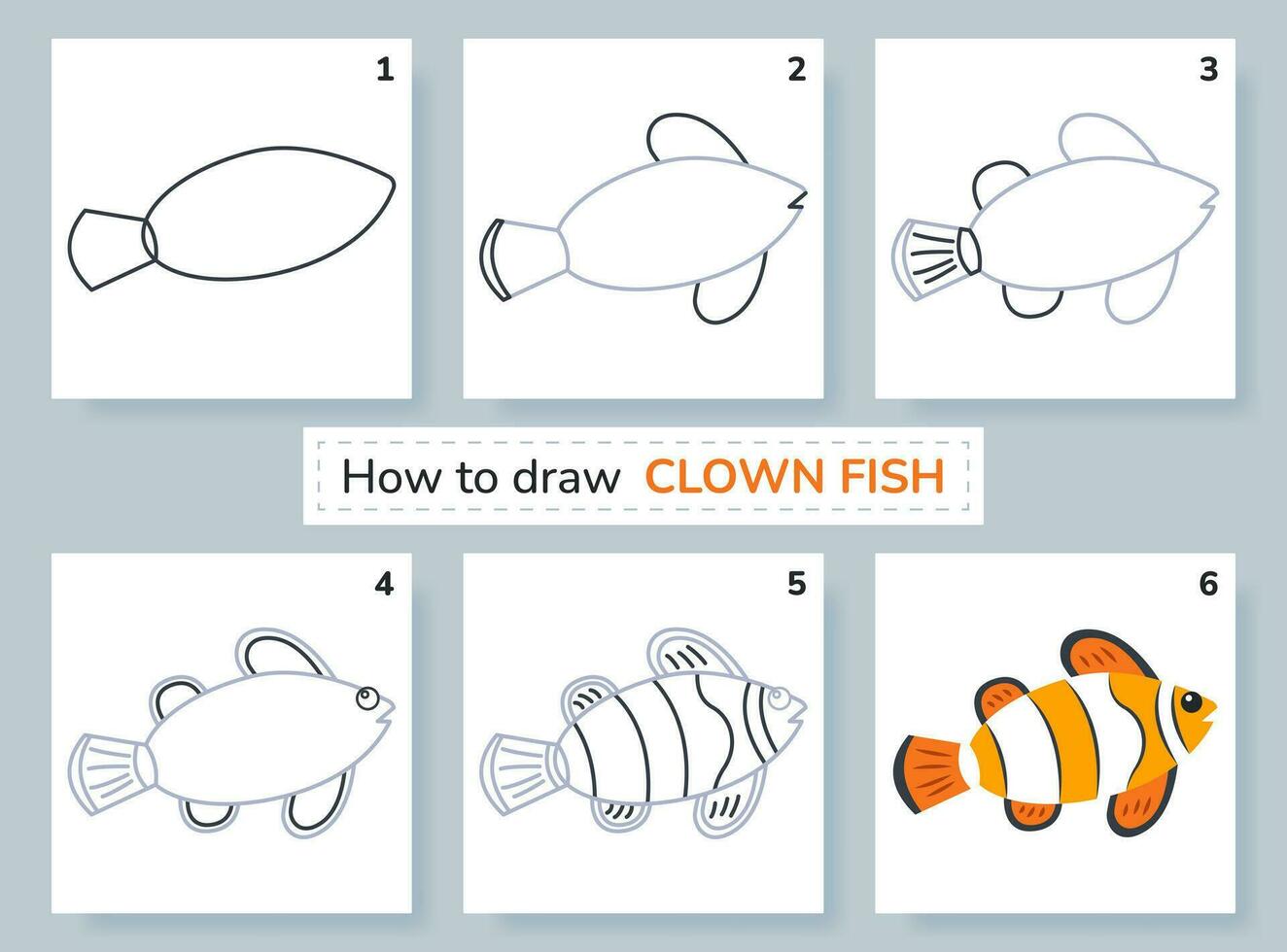 How To Draw A Fish Step By Step For Kids How To Draw A FISH Easy And