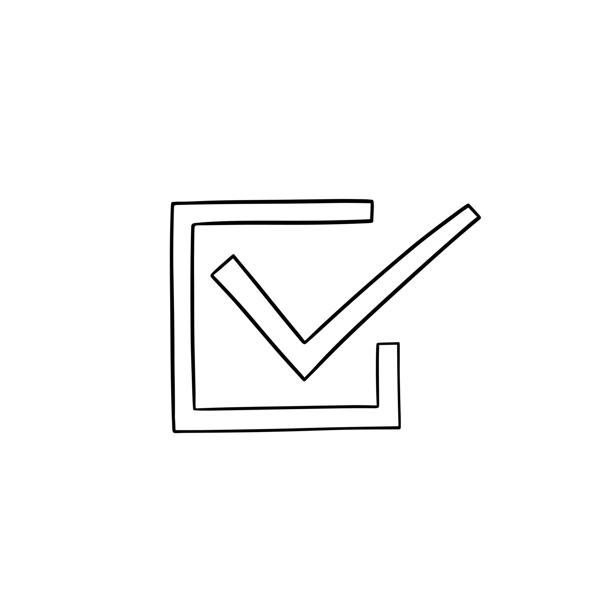 Doodle Sketch Style Of Hand Drawn Check Marks Vector Illustration