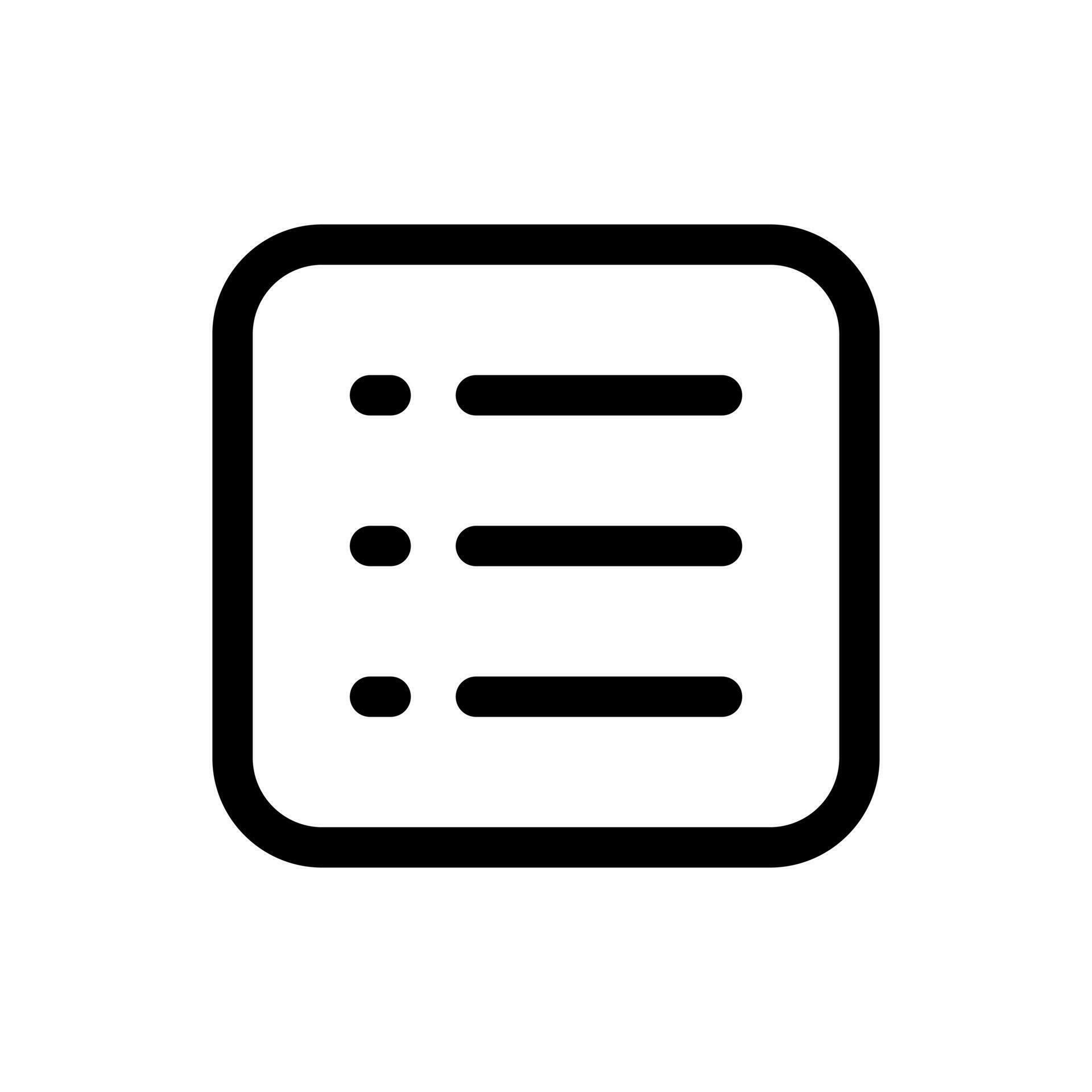 Simple List icon. The icon can be used for websites, print templates ...