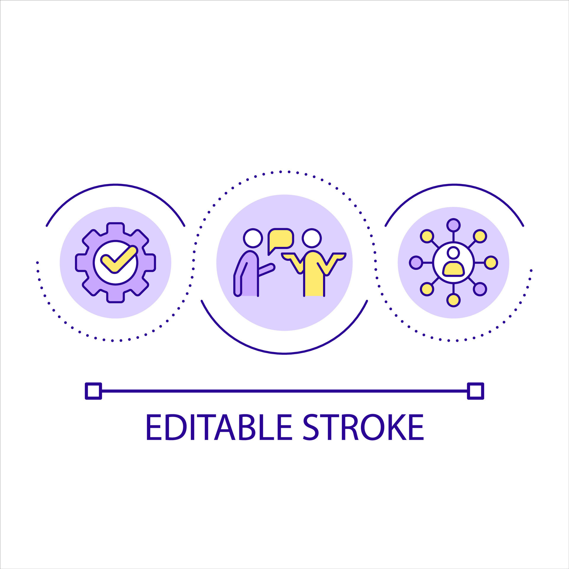 Building Network Connection Loop Concept Icon Strong Communication Skills Social Wellbeing