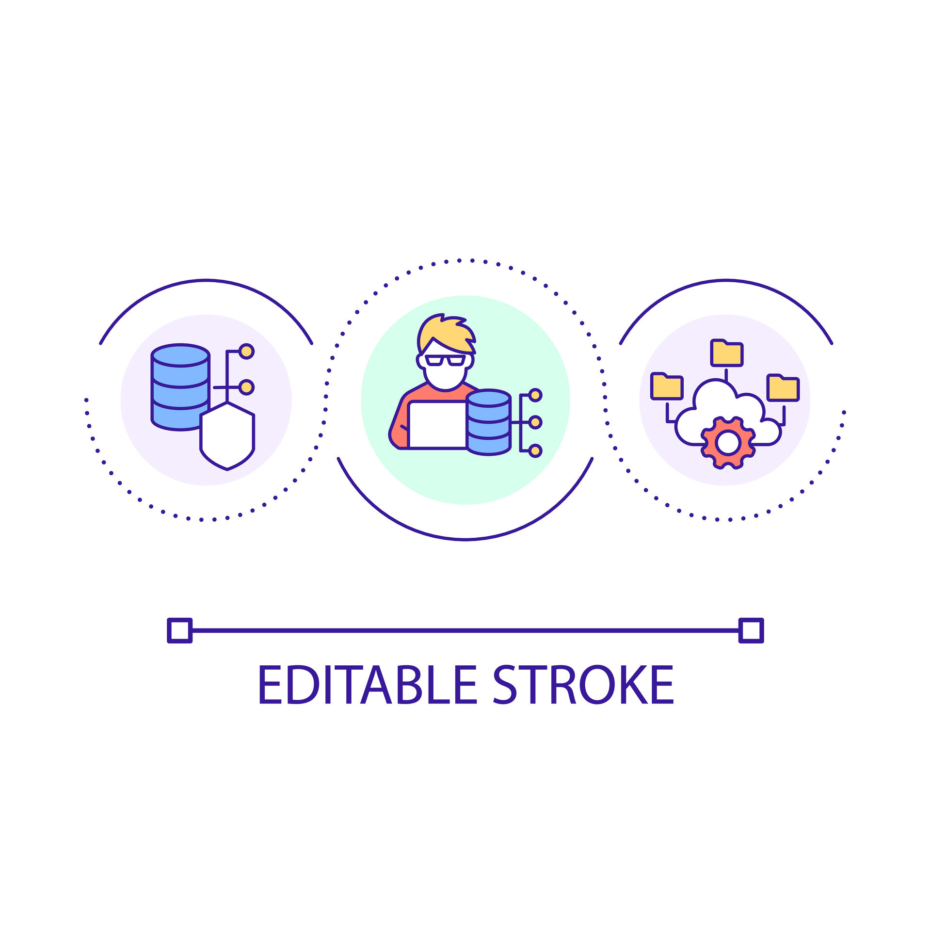Database Management Loop Concept Icon Information Storage Optimization