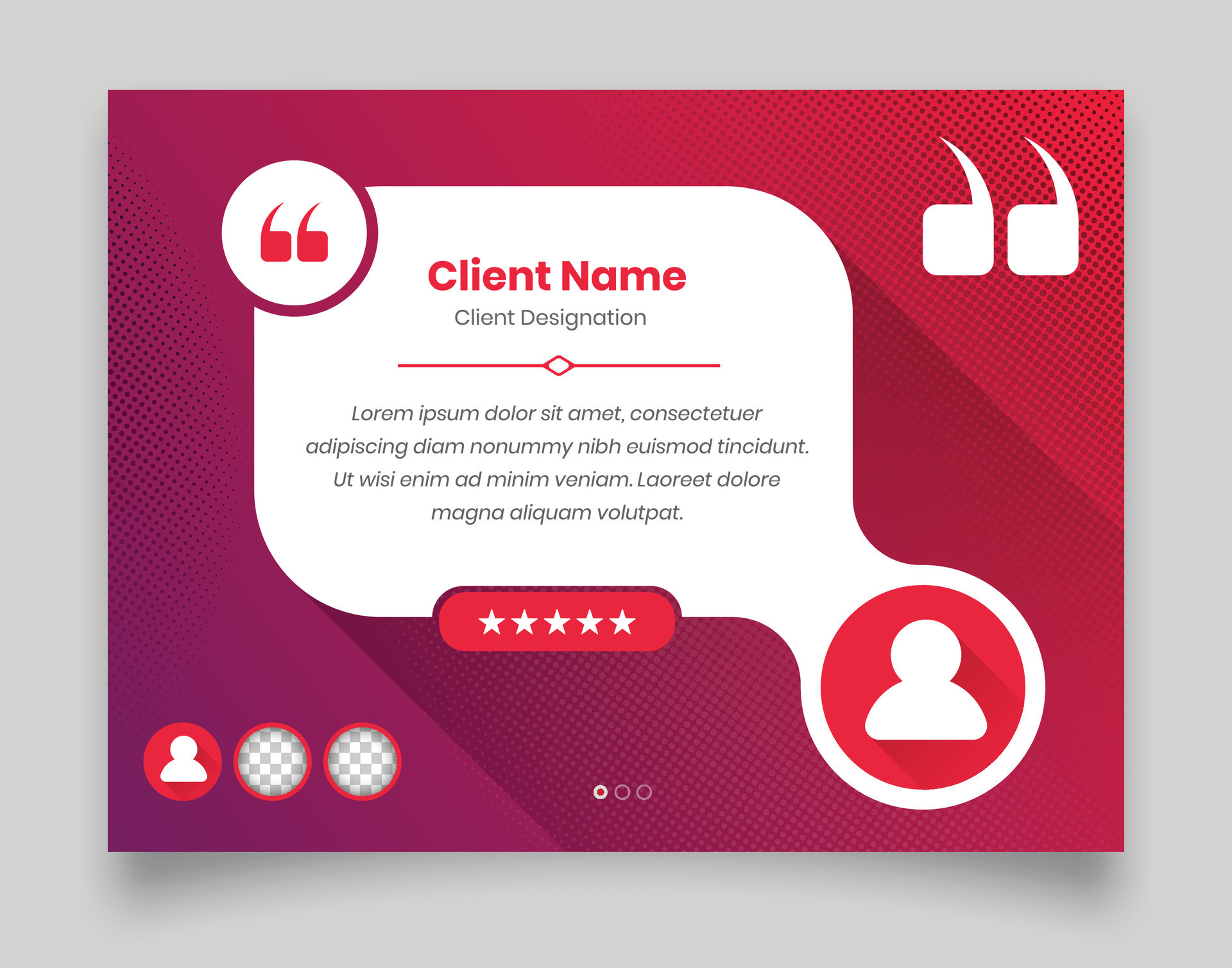 Minimalist customer review or client feedback social media post and web ... Minimalist customer review or client feedback social media post and web ...