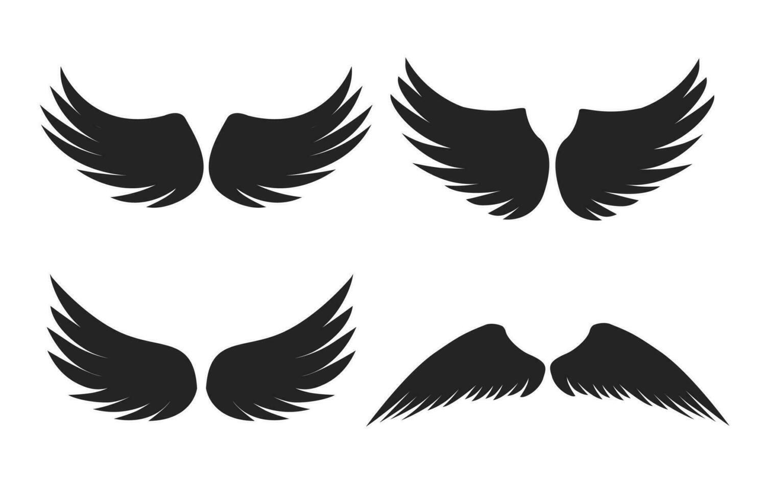 Wing Featherstwo Wings Vector Illustrationa Pair Of Wings Decorisolated On A White Background