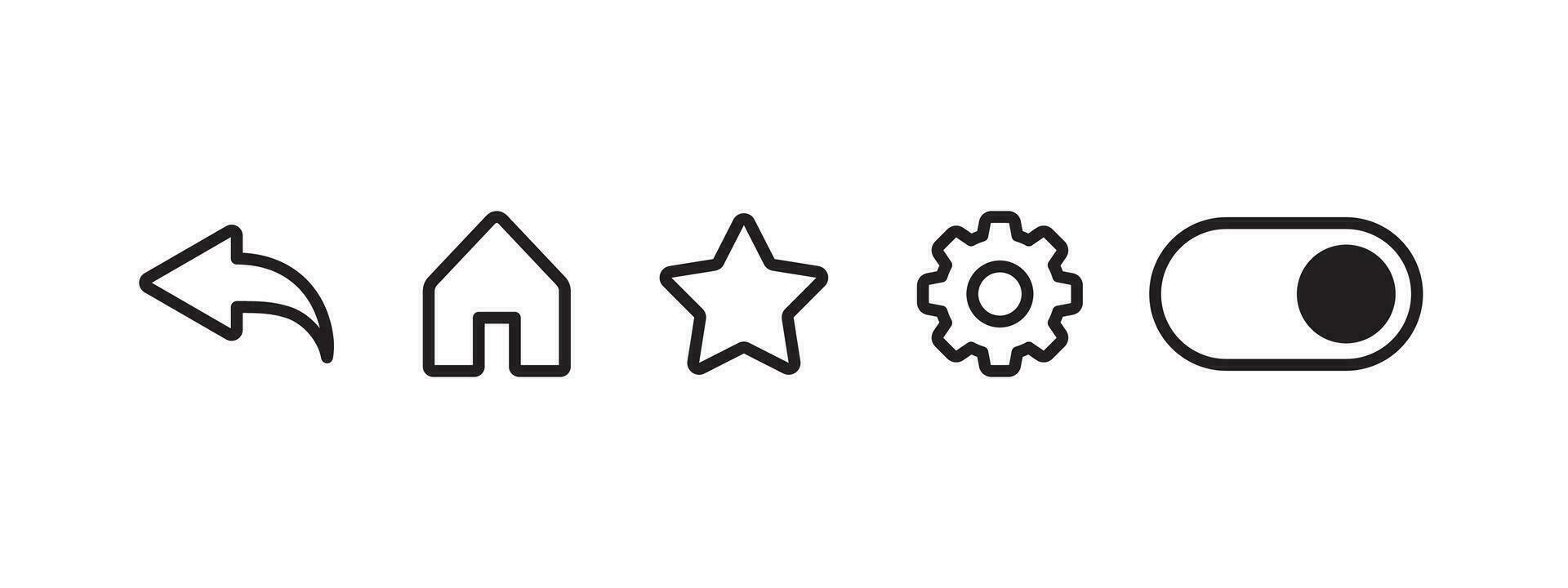 Web Icons Functional Icons For Interfaces In Linear Style Vector