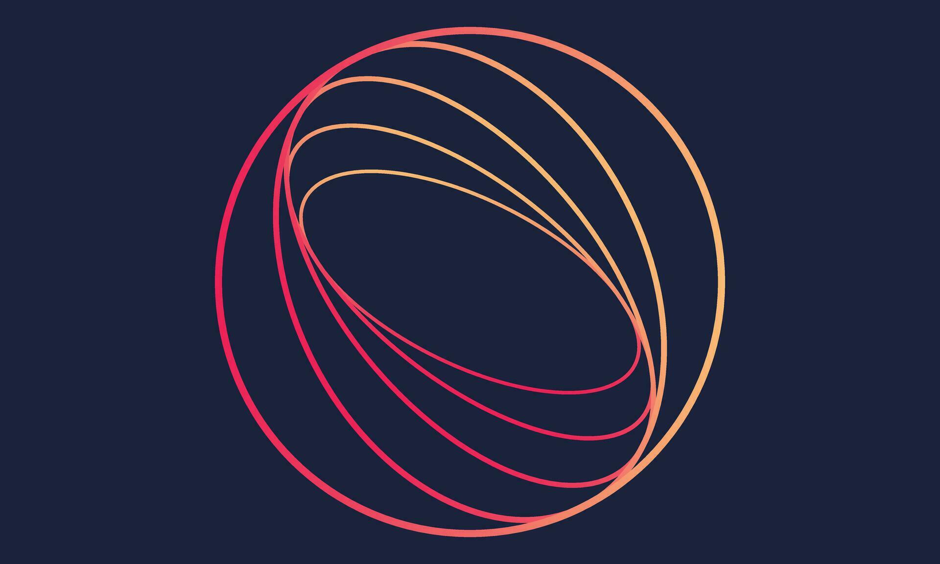 Abstract Orange Dotted Spiral Vortex On A Colorful Background Swirl Pattern Dots Vector