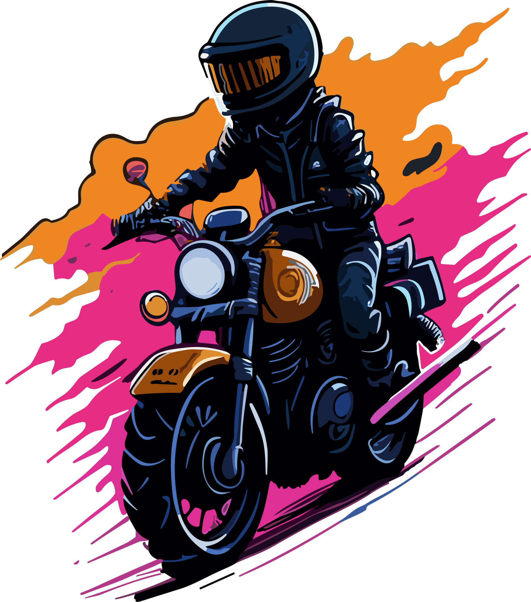 Biker on motorbike 27509563 PNG