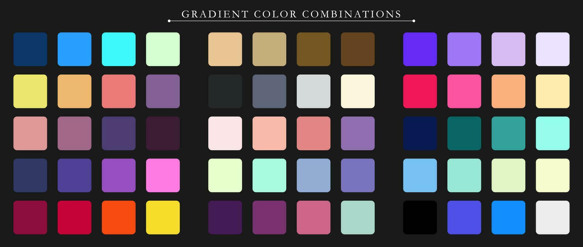 Gradient palette. Trend color palette guide template. An example of a color palette. Forecast of ...