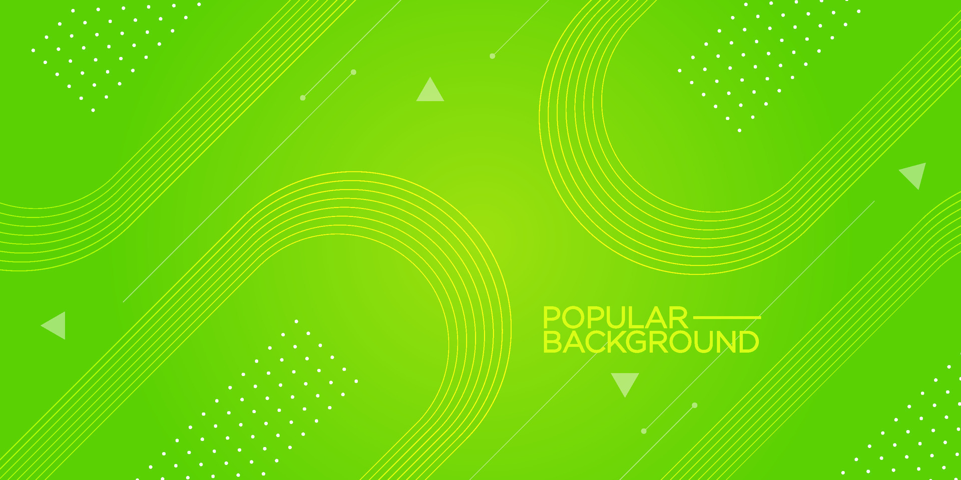 Abstract Bright Green Geometric Background Template Vector With Curve