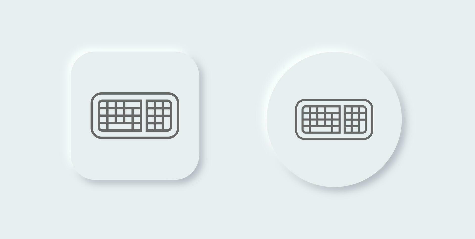 Keyboard Line Icon In Neomorphic Design Style Type Device Signs Vector Illustration 27512833