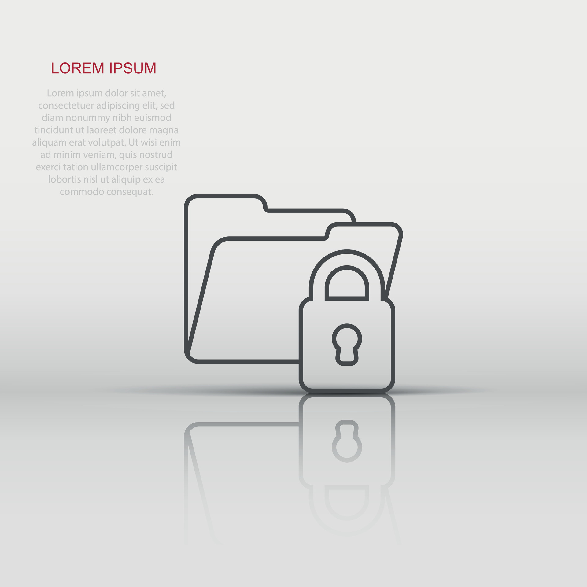 Files Folder Permission Icon In Flat Style Document Access Vector