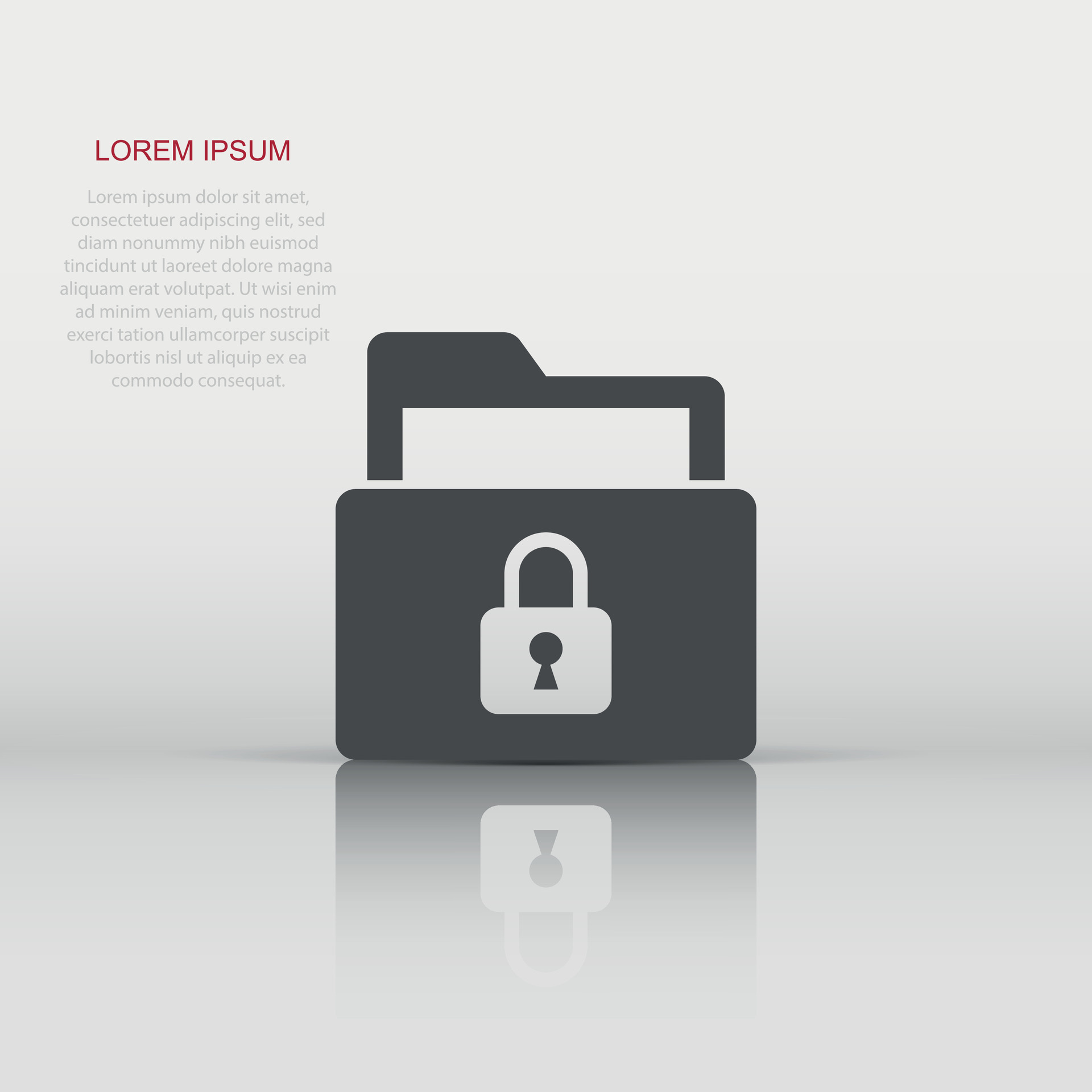 Files Folder Permission Icon In Flat Style Document Access Vector