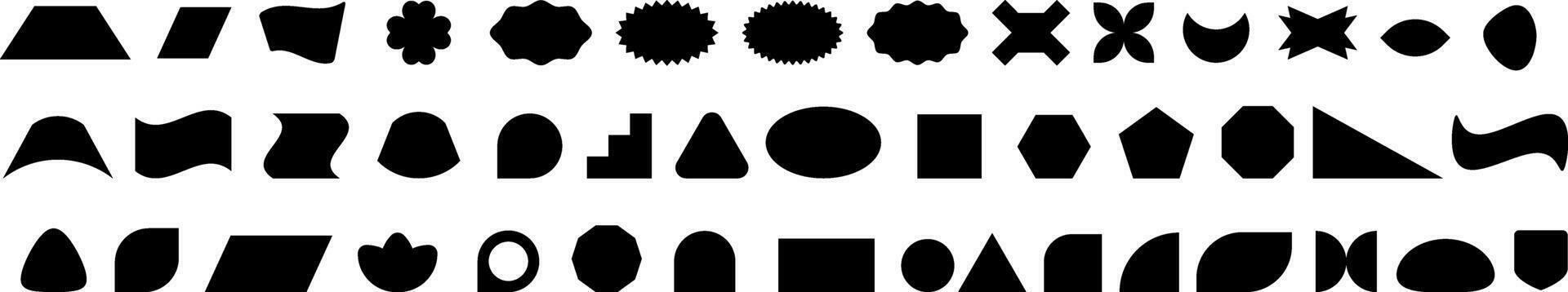 Vector basic shape. Abstract geometric graphic elements for design, Collection of various form ...