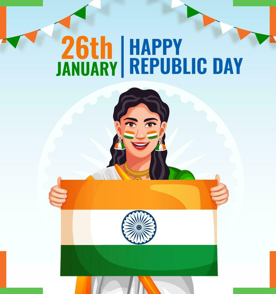 Indian Republic Day celebrations 26 January creative poster design ...