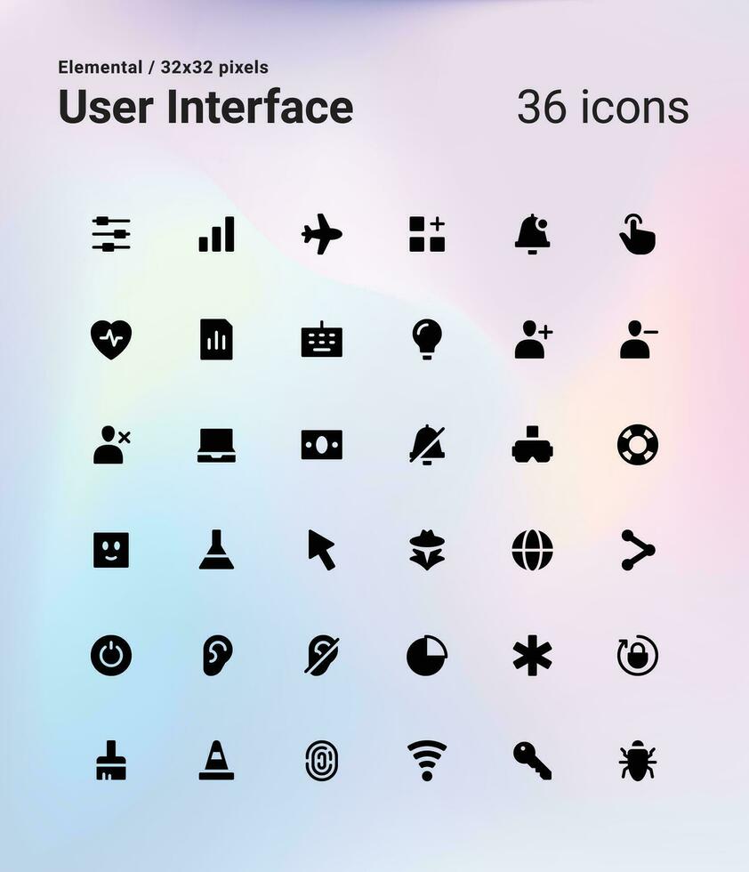 Solid User Interface Icon Pack 27514341 Vector Art at Vecteezy