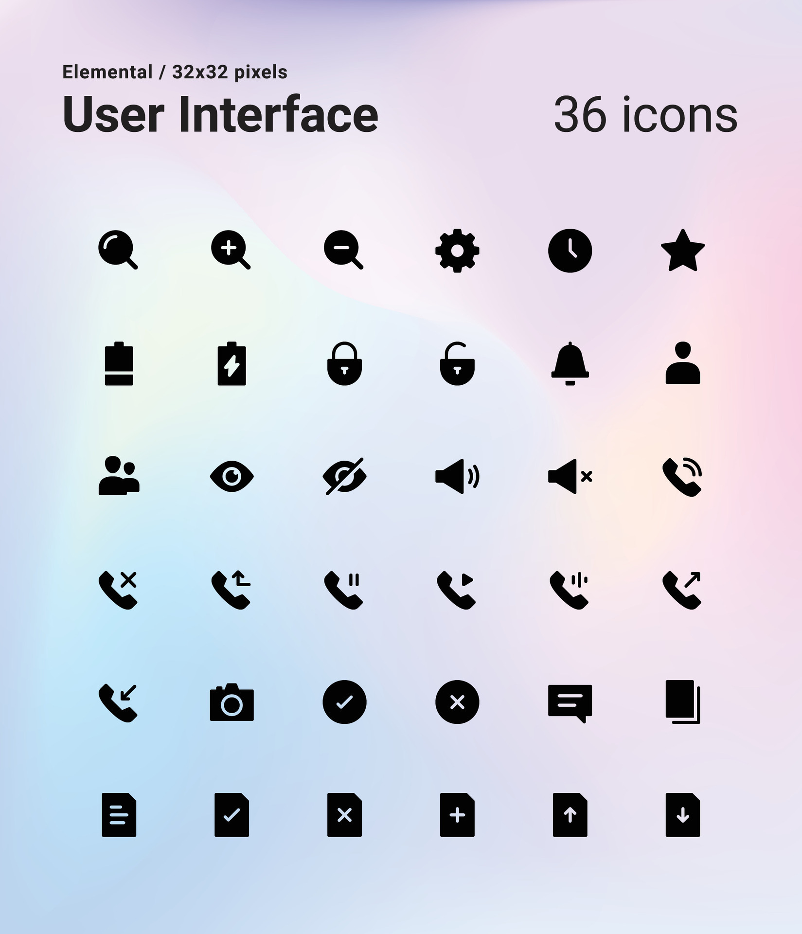 Solid User Interface Icon Pack 27514342 Vector Art at Vecteezy