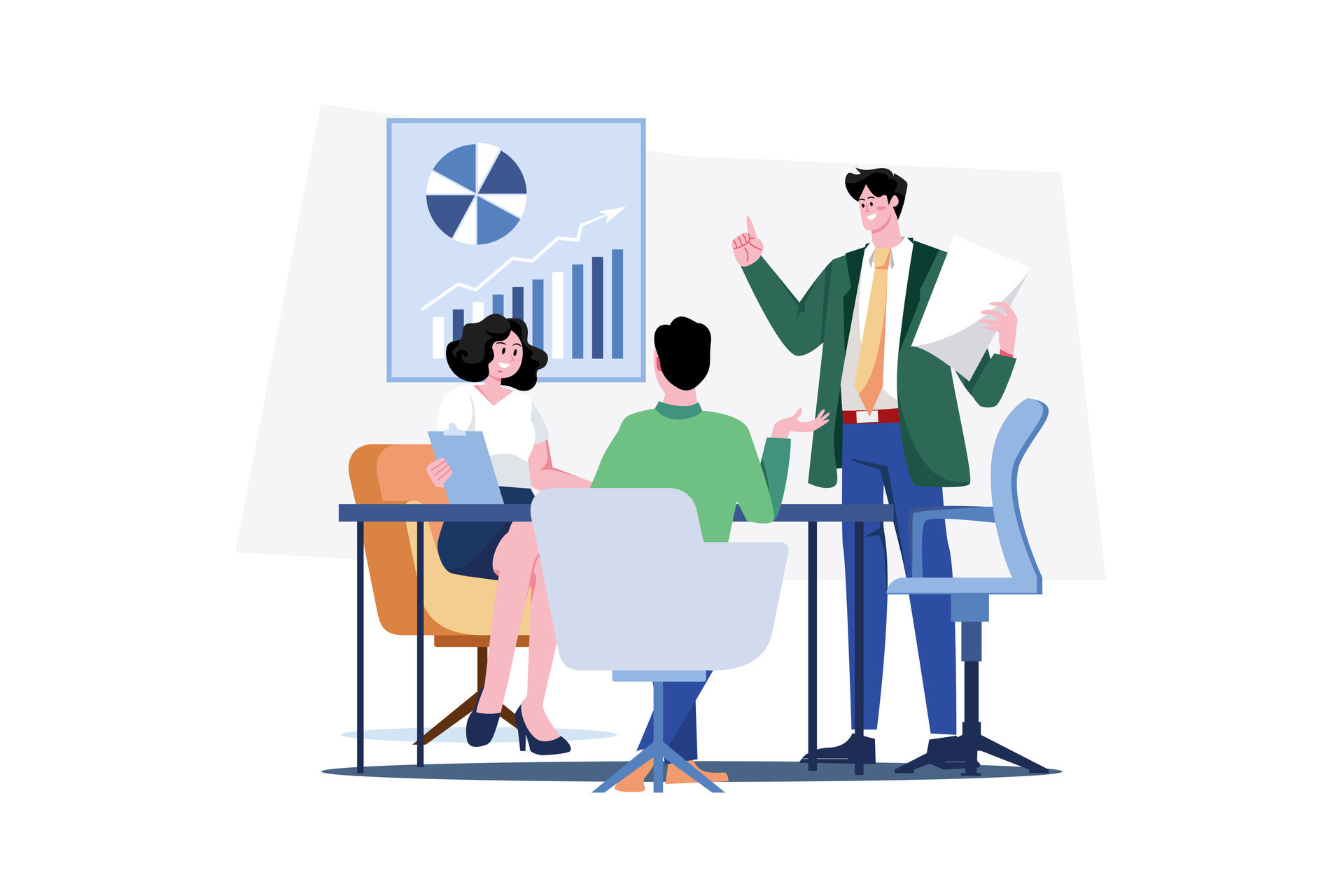 Operations Manager optimizing workflows. 27515269 Vector Art at Vecteezy