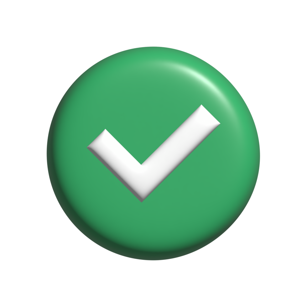 Check mark button 3d icon png transparent 27515435 PNG Check mark button 3d icon png transparent 27515435 PNG