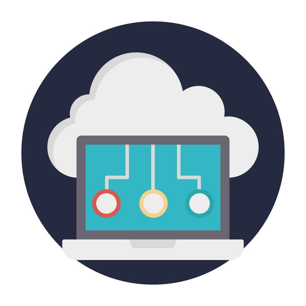 Cloud computing network sharing, cloud service 27515561 Vector Art at ...