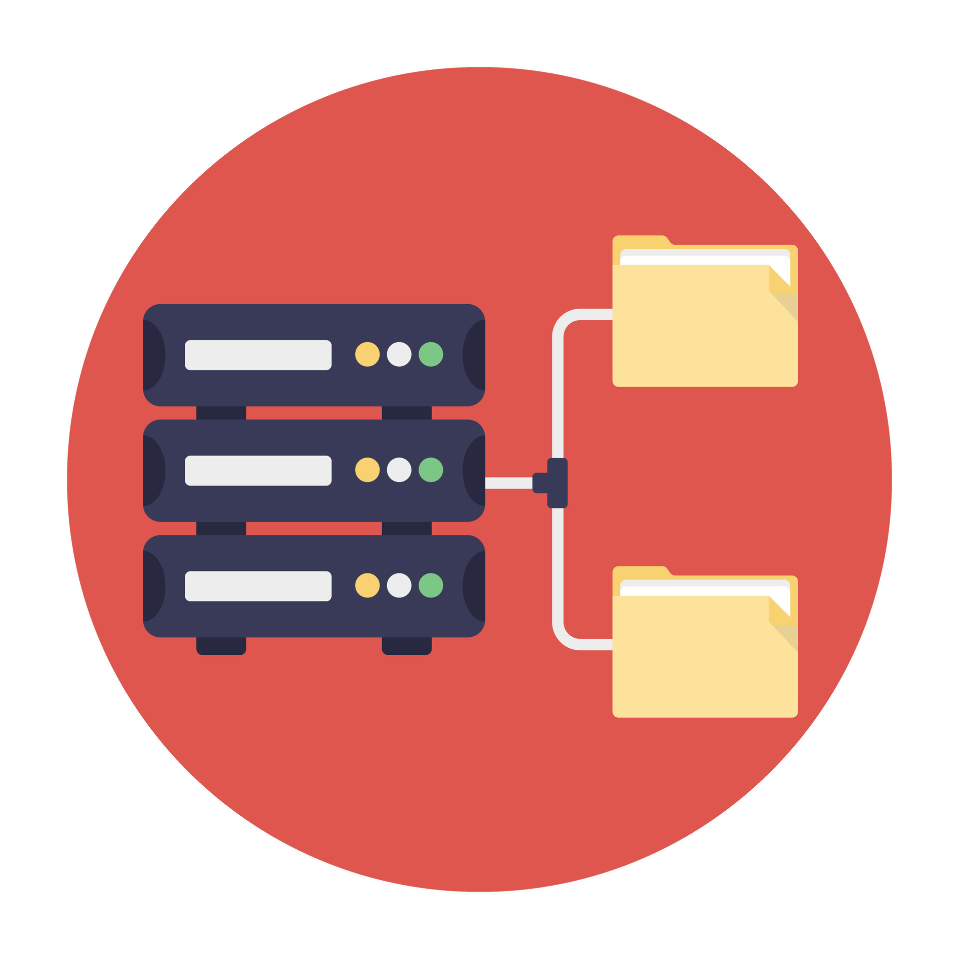 Cloud computing linked to server, server backup 27515714 Vector Art at ...