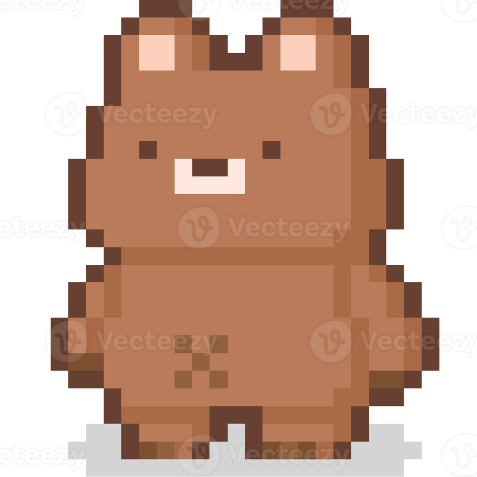 Pixel Art Cute Fat Bear Character 2 27517647 Png