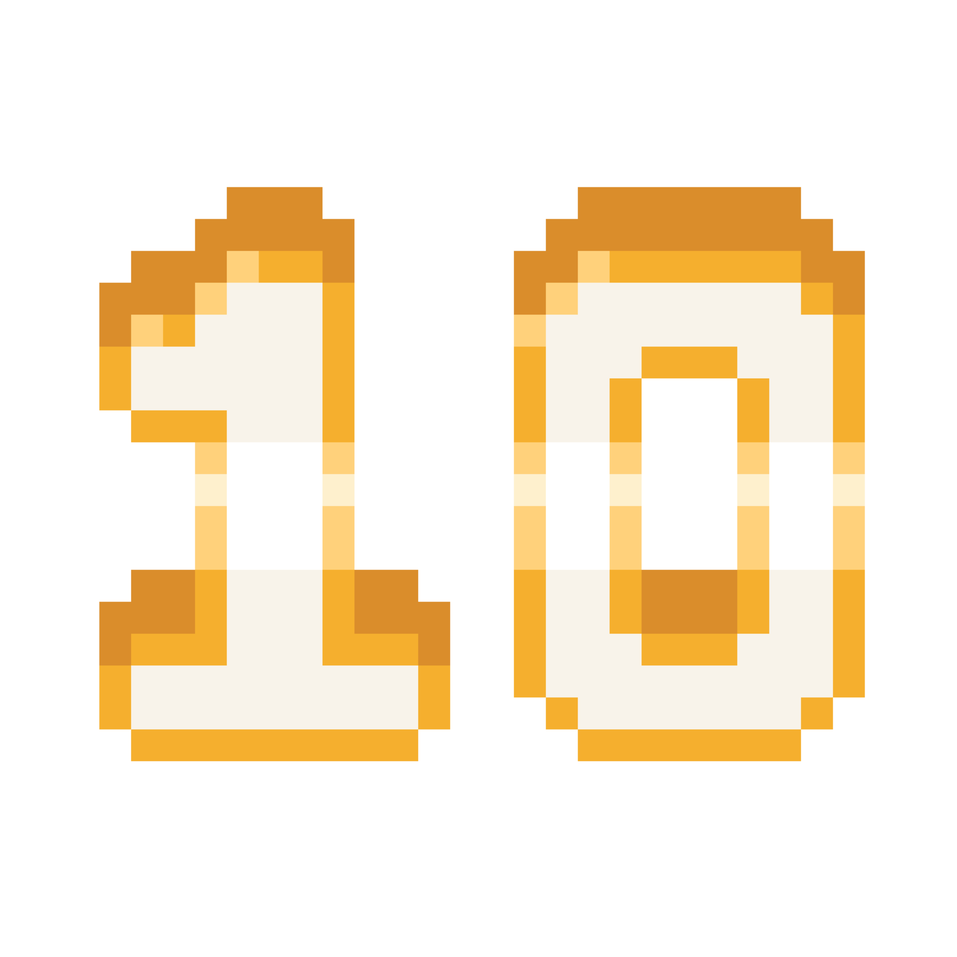 Pixel Art Number 10 Icon With Glossy Gold Line 27517821 Png